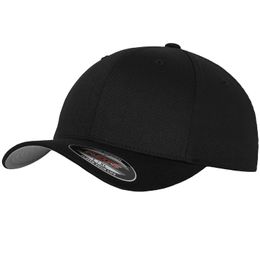 Flexfit Baseball Cap Wooly Combed schwarz/grau, Gr&ouml;&szlig;e S/M