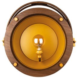 Showtec Edison Vintage 1 - Retro-DMX-LED-Leuchte mit Dimmer und E27-Fassung - Holzmaserung