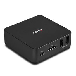 Lindy 2 Port Type C, DisplayPort 1.2 KVM Switch - 100W Power delivery