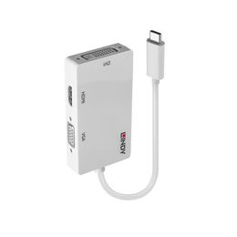 Lindy 43273 USB Typ C Konverter auf 3 Displays - Zum Anschluss eines HDMI-, DVI- oder