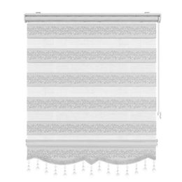 PlisseeOnline Doppelrollo, Wei&szlig;, Textil, 50x150 cm, Wohntextilien, Rollos & Jalousien, Rollos, Doppelrollos