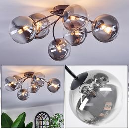 hofstein Chehalis Deckenleuchte Glas 15 cm Klar, Rauchfarben, 6-flammig