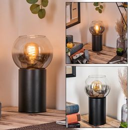 hofstein Koyoto Tischleuchte Glas 15 cm Klar, Rauchfarben, 1-flammig