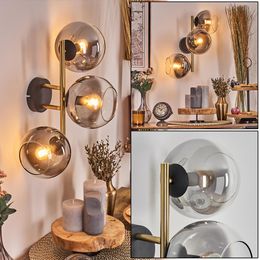 hofstein Koyoto Wandleuchte Glas 15 cm Gold, Schwarz, 3-flammig