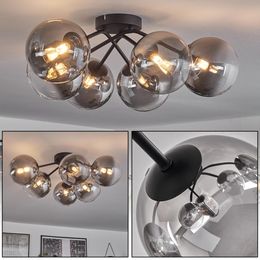 hofstein Chehalis Deckenleuchte Glas 15 cm Klar, Rauchfarben, 6-flammig