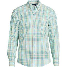 LANDS' END Leichtes Popelinhemd, Classic fit, Herren,  Gr&uuml;n, Baumwolle, by Lands' End