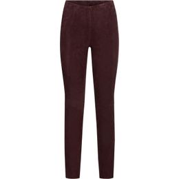 FELICITAS Leder-Leggings Leda Burgund (Gr&ouml;&szlig;e: S)