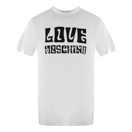 Wei&szlig;es T-shirt Mit Moschino-logo
