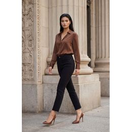 Hochtaillierte Skinny-Jeans