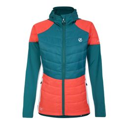 Dare 2b - "Culmination" Hybridjacke Wattiert f&uuml;r Damen (Gl&uuml;cksgr&uuml;n/Neon-Pfirsichfarben/Wei&szlig;)