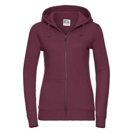 Russel Athletic Russell - "Authentic" Kapuzenpullover Durchgehender Rei&szlig;verschluss f&uuml;r Damen (Burgunderrot)