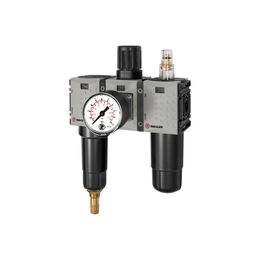 Riegler WE 3-tlg. &raquo;FUTURA-mini&laquo;, Metallbe., Stand.mano., G 1/4, 0,5-8, VA (FUM 633 M-8)