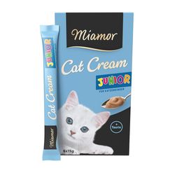 Miamor Cat Cream Junior Katzensnacks ohne Zuckerzusatz 6x15g