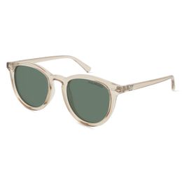 Le Specs FIRE STARTER | Unisex-Sonnenbrille | Fassung: Vollrand, Panto, Kunststoff, Grau | Glasfarbe: Gr&uuml;n