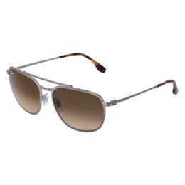 Ray-Ban RB3708 | Unisex-Sonnenbrille | Fassung: Vollrand, Quadratisch, Metall, Gun | Glasfarbe: Braun