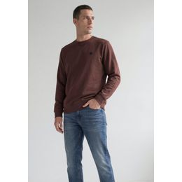 Street One MEN Herren Sweatshirtmaroon braun, Gr. S, unifarben, Sweatware, 80% Baumwolle, 20% Polyester, Sweatshirts, in Unifarbe