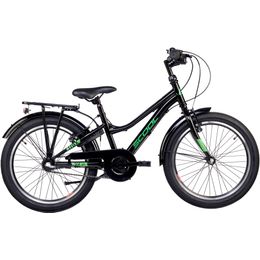 S'COOL S&rsquo;COOL Kinderfahrrad "S'COOL troX", 29cm, 20 Zoll (50,80cm)schwarz, neon gelb, Fahrr&auml;der