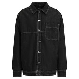 Urban Classics Herren Allwetterjacke "Urban Classics Herren Oversized Trucker Jacket"schwarz raw, Gr. M, unifarben, 100% Baumwolle, Jacken
