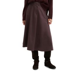 Marc O'Polo MARC O'POLO Damen Webrock "aus flie&szlig;endem Lyocell-Baumwoll-Twill"schwarz cherry, Gr. 32, unifarben, Obermaterial: 64% Lyocell, 36% Baumwolle, R&ouml;cke