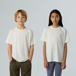 The North Face Jungen Funktionsshirt "TEEN NEW 24/7 SS TEE"wei&szlig; dune, Gr. M, Single Jersey, Obermaterial: 100% Polyester, Shirts, sportlicher Stil,