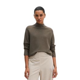 Marc O'Polo MARC O'POLO Damen Strickpullover "aus softer Bio-Baumwolle"stone taupe, Gr. XS, unifarben, Obermaterial: 100% Baumwolle, Pullover