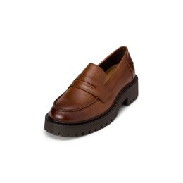 Marc O'Polo MARC O'POLO Damen Loafer "mit robuster Profil-Laufsohle", Gr. 41cognac, Obermaterial: 100% Leder, unifarben, Schuhe