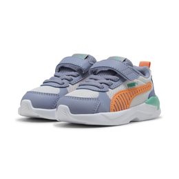Puma Kinder Sneaker "X-Ray 3 Sneakers Kinder", Gr. 21feather gray melon glow sky vibrant gr&uuml;n orange, Obermaterial: Textil, Synthetik. Futter:
