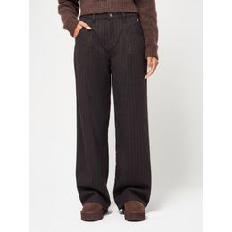 Gang Damen Bundfaltenhose "94SILVIA WIDE"braun stripe, Gr. 31, gestreift, Web, Obermaterial: 65% Polyester, 33% Viskose, 2% Elasthan, Hosen, mit