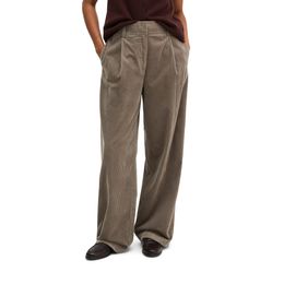 Marc O'Polo MARC O'POLO Damen Chinohose "aus Bio-Baumwolle"stone taupe, Gr. 42, unifarben, Cord, Obermaterial: 100% Baumwolle, Hosen