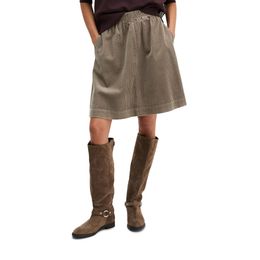 Marc O'Polo MARC O'POLO Damen Webrock "aus Baumwoll-Breitcord"stone taupe, Gr. 36, unifarben, Obermaterial: 100% Baumwolle, R&ouml;cke