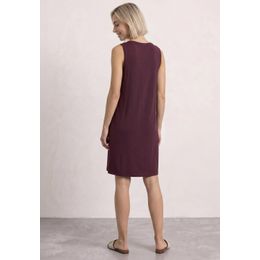 Street One Damen Jerseykleidrustic rouge, Gr. 34, unifarben, Jersey, Obermaterial: 95% Viskose, 5% Elasthan, Kleider, &Auml;rmelloses Sommerkleid mit