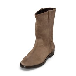 Marc O'Polo MARC O'POLO Damen Stiefelette "aus weichem Veloursleder", Gr. 38faded braun, Obermaterial: 100% Leder, unifarben, Schuhe