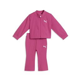 Puma M&auml;dchen Jogginganzug "Essentials Elevated Gerippter Trainingsanzug Kinder"pink opal, Gr. 80, Obermaterial: 62% Polyester, 4% Elasthan, 34%