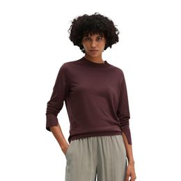 Marc O'Polo MARC O'POLO Damen Langarmshirt "aus TENCEL Lyocell-Baumwolle-Mix", braun, Basic, Gr. XS, unifarben, Obermaterial: 67% Lyocell, 33% Baumwolle, Shirts