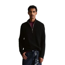 Marc O'Polo Herren Troyer "aus reiner Bio-Baumwolle"schwarz, Gr. L, MARC O'POLO DENIM, unifarben, Obermaterial: 100% Baumwolle, Pullover