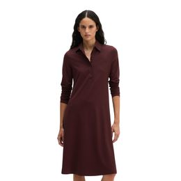 Marc O'Polo MARC O'POLO Damen Hemdblusenkleid "aus Single Jersey mit Paper-Finish"schwarz cherry, Gr. M, unifarben, Obermaterial: 95% Baumwolle, 5% Elasthan,