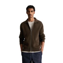 Marc O'Polo Herren Cardigan "aus schwerem Bio-Baumwoll-Strick"chocolate braun, Gr. XXL, MARC O'POLO DENIM, unifarben, Obermaterial: 100% Baumwolle, Strickjacken