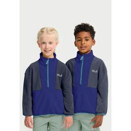 Jack Wolfskin Jungen Stehkragenpullover "COLORBLOCK TAUNUS HZ K"glowink, Gr. 152, Obermaterial: 100% POLYESTER. Futter: 100% POLYESTER, Pullover,
