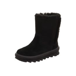Superfit Damen Winterstiefel "FLAVIA, WMS: mittel", Gr. 28schwarz, Textil, Veloursleder, Fellimitat, unifarben, Schuhe, Boots mit Rei&szlig;verschluss,
