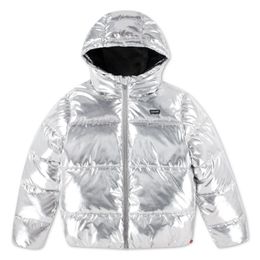 LEVI'S KIDS M&auml;dchen Winterjacke "LVG CORE BATWING PUFFER", silber, Gr. 4, Web, Obermaterial: 100% Polyester, Jacken, for GIRLS