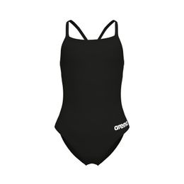 arena M&auml;dchen Badeanzug "GIRL'S TEAM SWIMSUIT CHALLENGE SOLID"schwarz, wei&szlig;, Gr. 128, Obermaterial: 100% Polyester, Badeanz&uuml;ge