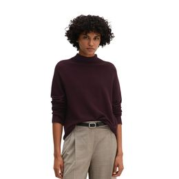 Marc O'Polo MARC O'POLO Damen Strickpullover "aus softer Bio-Baumwolle"schwarz cherry, Gr. XXL, unifarben, Obermaterial: 100% Baumwolle, Pullover