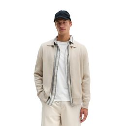 Marc O'Polo MARC O'POLO Herren Cardigan "aus zertifizierter Bio-Baumwolle"grau silk, Gr. L, unifarben, Obermaterial: 100% Baumwolle, Strickjacken