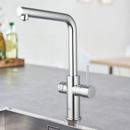 Grohe Blue Home K&uuml;chenarmatur Mono mit Soda- und Filtersystem, schwenkbar, 31498DL1#CH, Mono