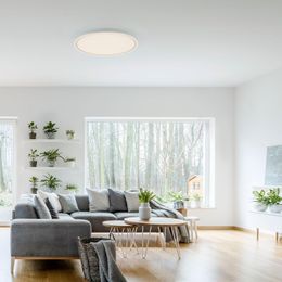 Leuchten Direkt EDGING Deckenpanel LED Wei&szlig;, 2-flammig, Fernbedienung