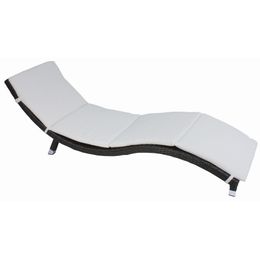 Garden Pleasure Sonnenliege 'Caracas' hellgrau/anthrazit 59 x 62 x 195 cm