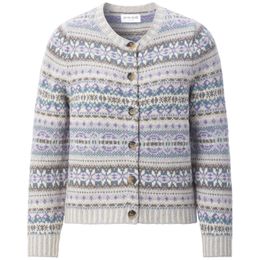 Erib&eacute; Erib&eacute; Damen-Cardigan gemustert S Hellgrau-Flieder
