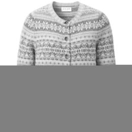 Erib&eacute; Erib&eacute; Damen-Cardigan gemustert S Hellgrau-Flieder