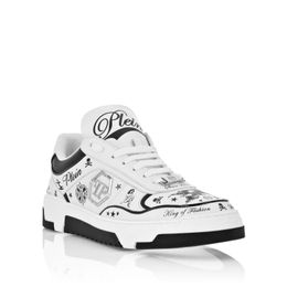 Philipp Plein Nappa Leather Low Top Sneakers All-Over Plein
