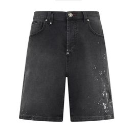Philipp Plein Denim Shorts Paint